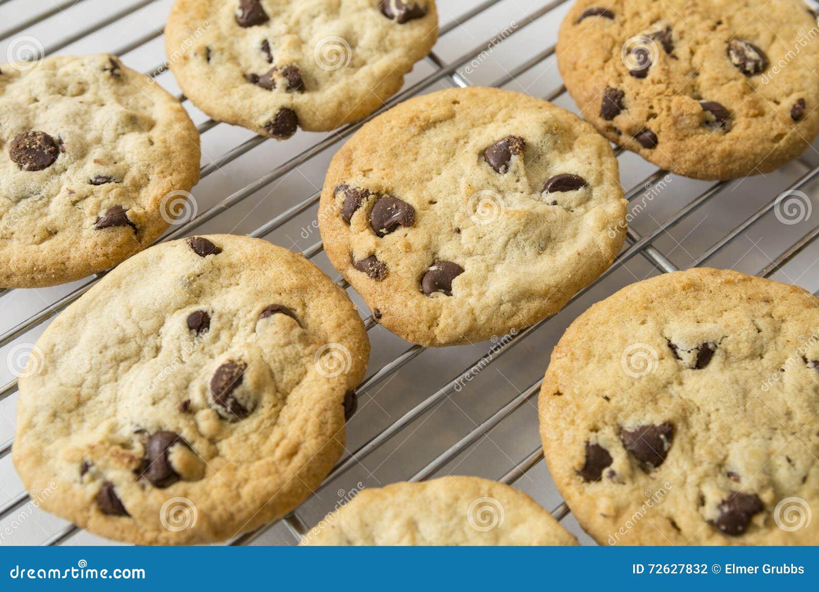 Chocolate Chip Cookie and Cooling Rack Stock Photo - Image of people ...