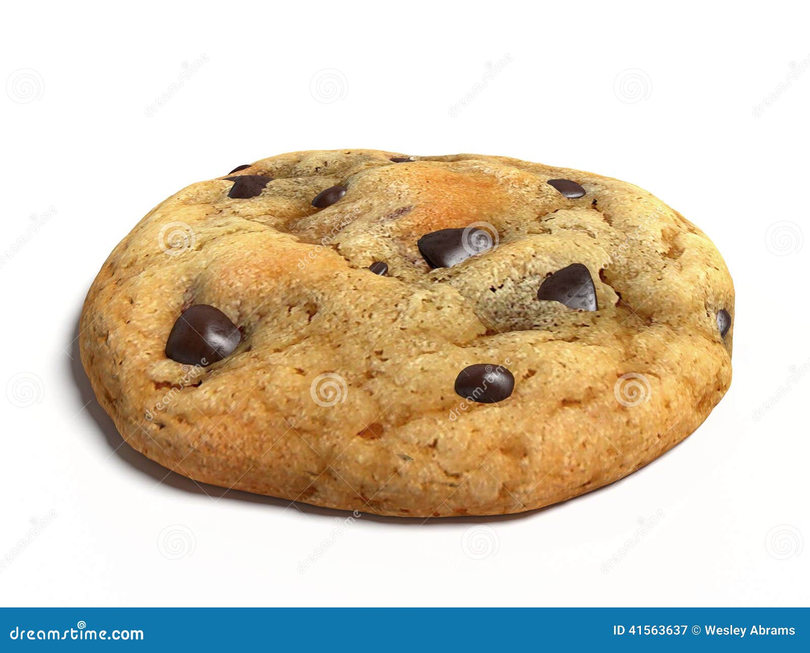 Chocolate Chip Cookie stock illustration. Illustration of snack - 41563637