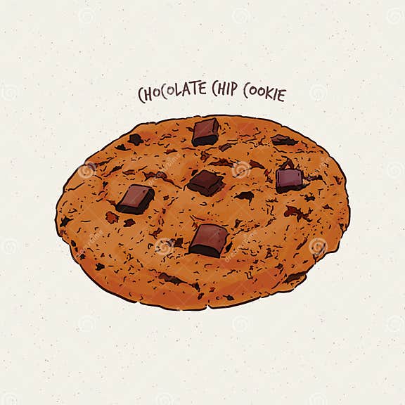 Chocolate-chip Cookie, Hand Draw Sketch Vector Stock Vector ...