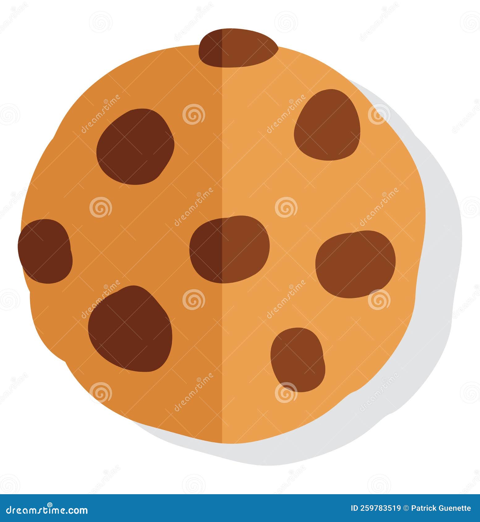Chocolate Chip Cookie, Icon Stock Vector - Illustration of background ...