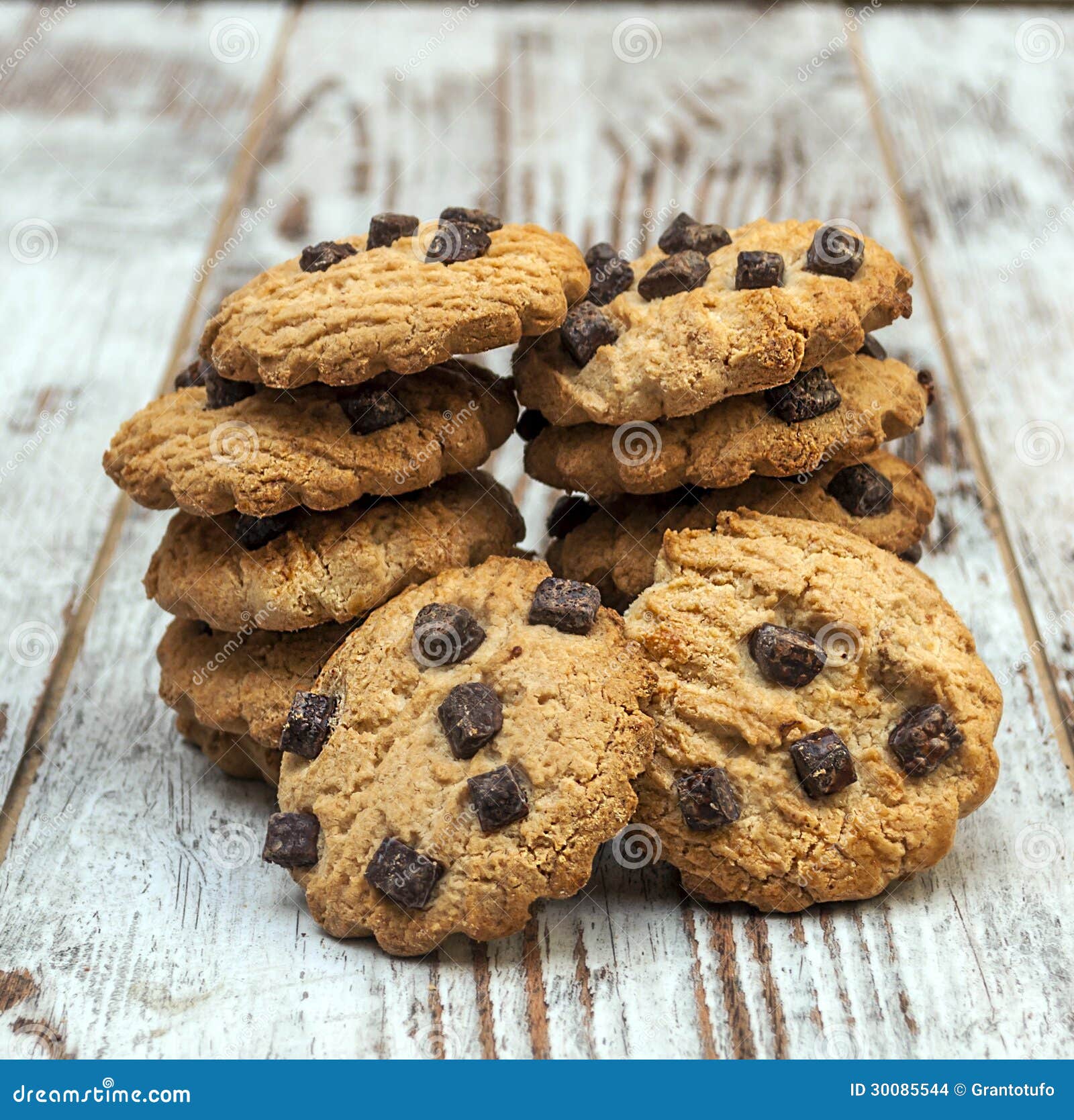 Chocolate chip cookie stock photo. Image of tasty, temptation - 30085544
