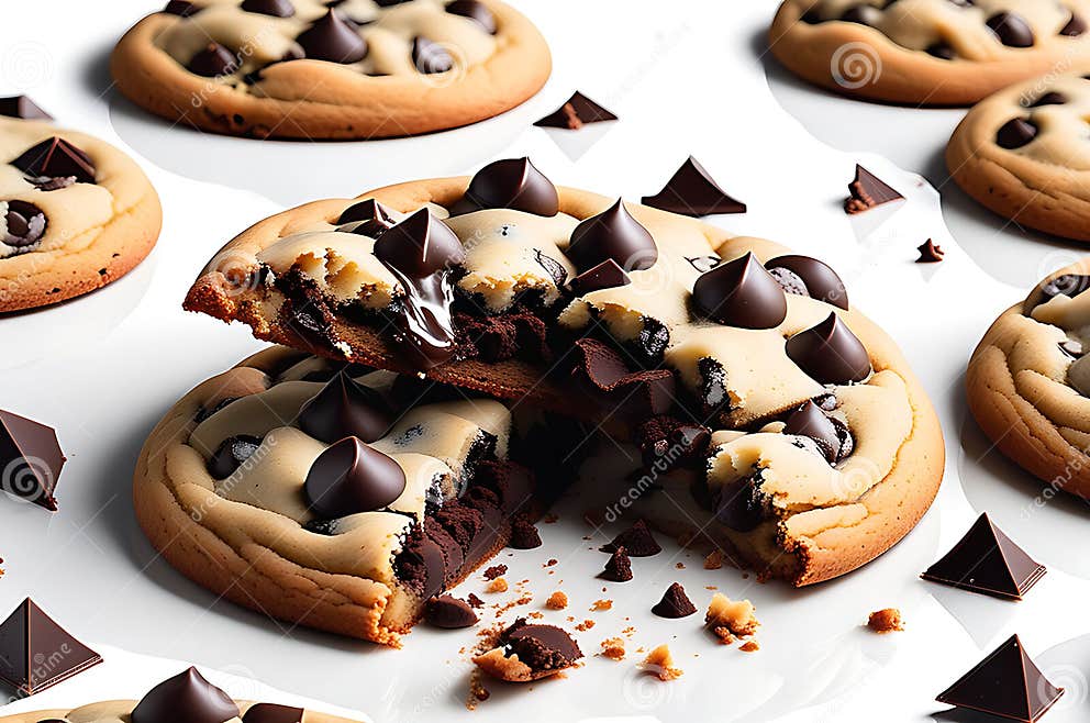 Chocolate Chip Cookie Undergoing Stages of Being Devoured - Sequential ...