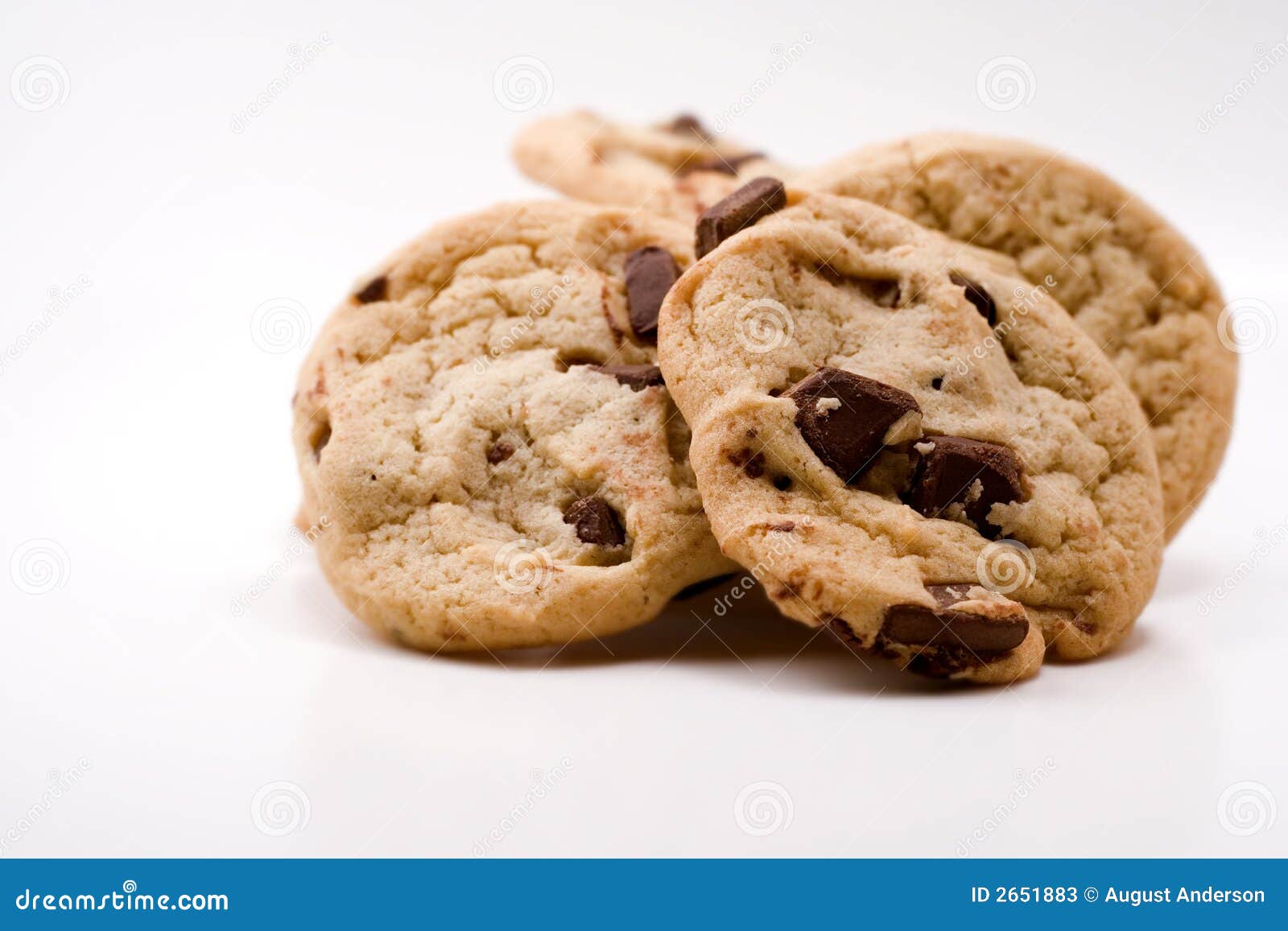 Chocolate chip cookies stock image. Image of jumble, chocolate - 2651883