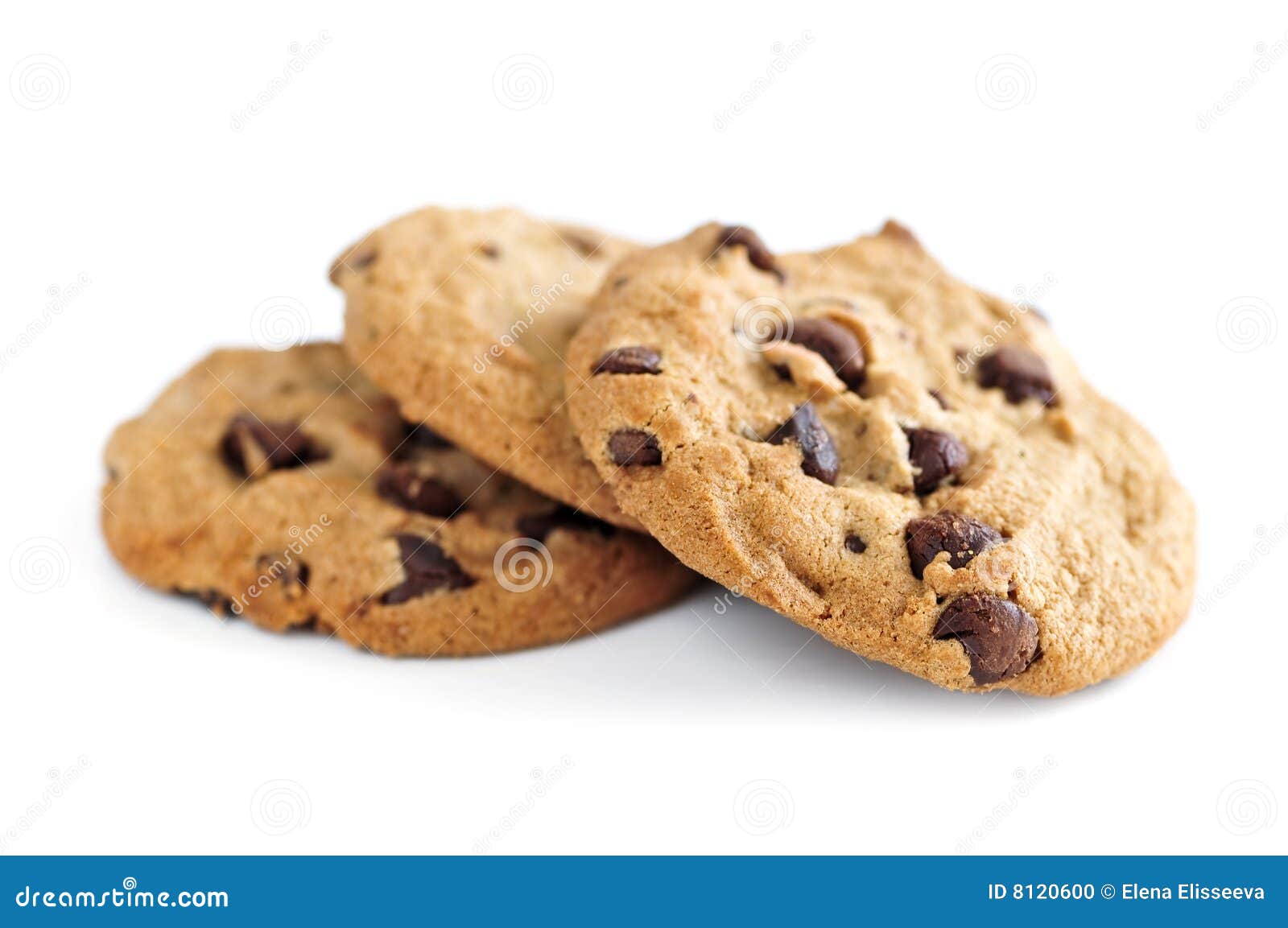 Chocolate chip cookies stock photo. Image of brown, baked - 8120600