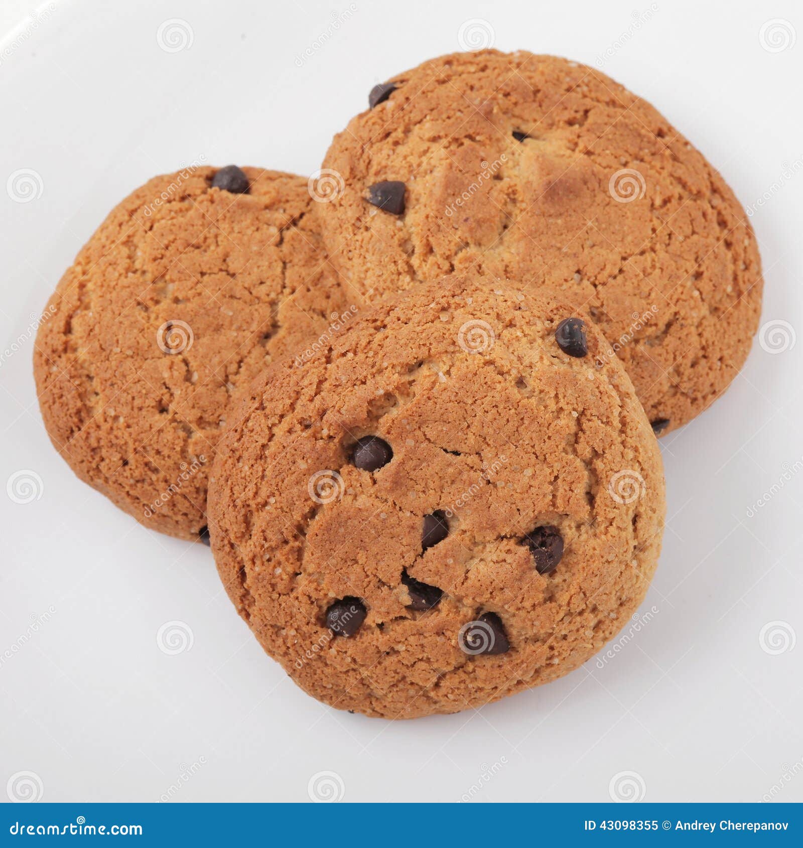 Chocolate Chip Cookies Background Texture Stock Image - Image of ...