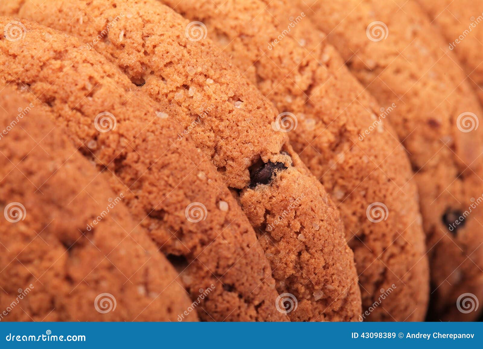 Chocolate Chip Cookies Background Texture Stock Image - Image of food ...