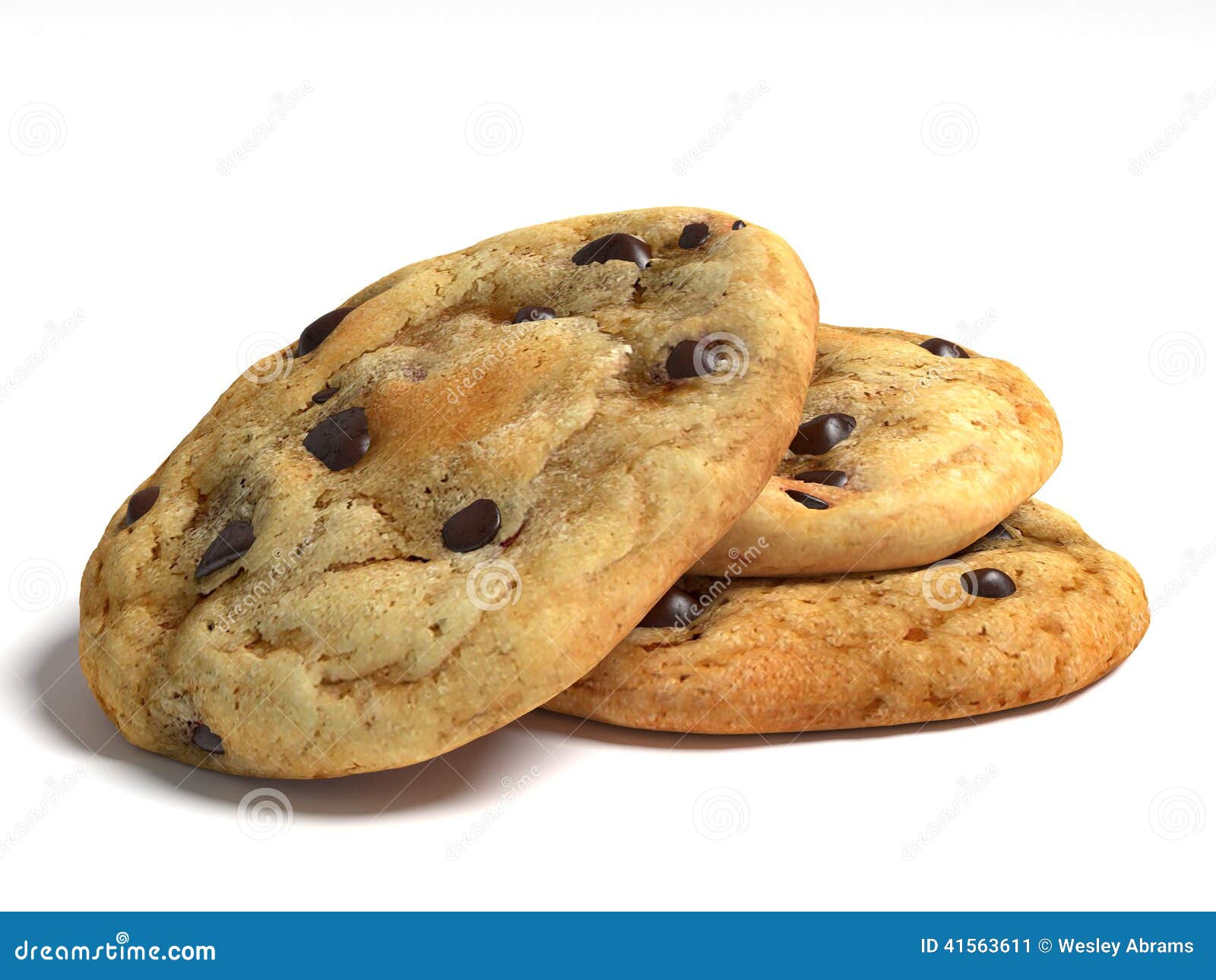 Chocolate Chip Cookies stock illustration. Illustration of background ...