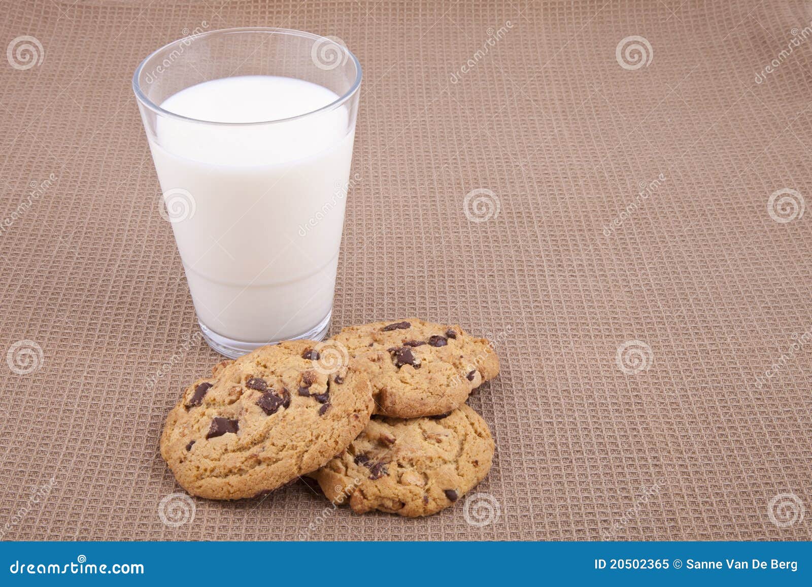 Chocolate Chip Cookies and Milk Stock Image - Image of stack, cookies ...