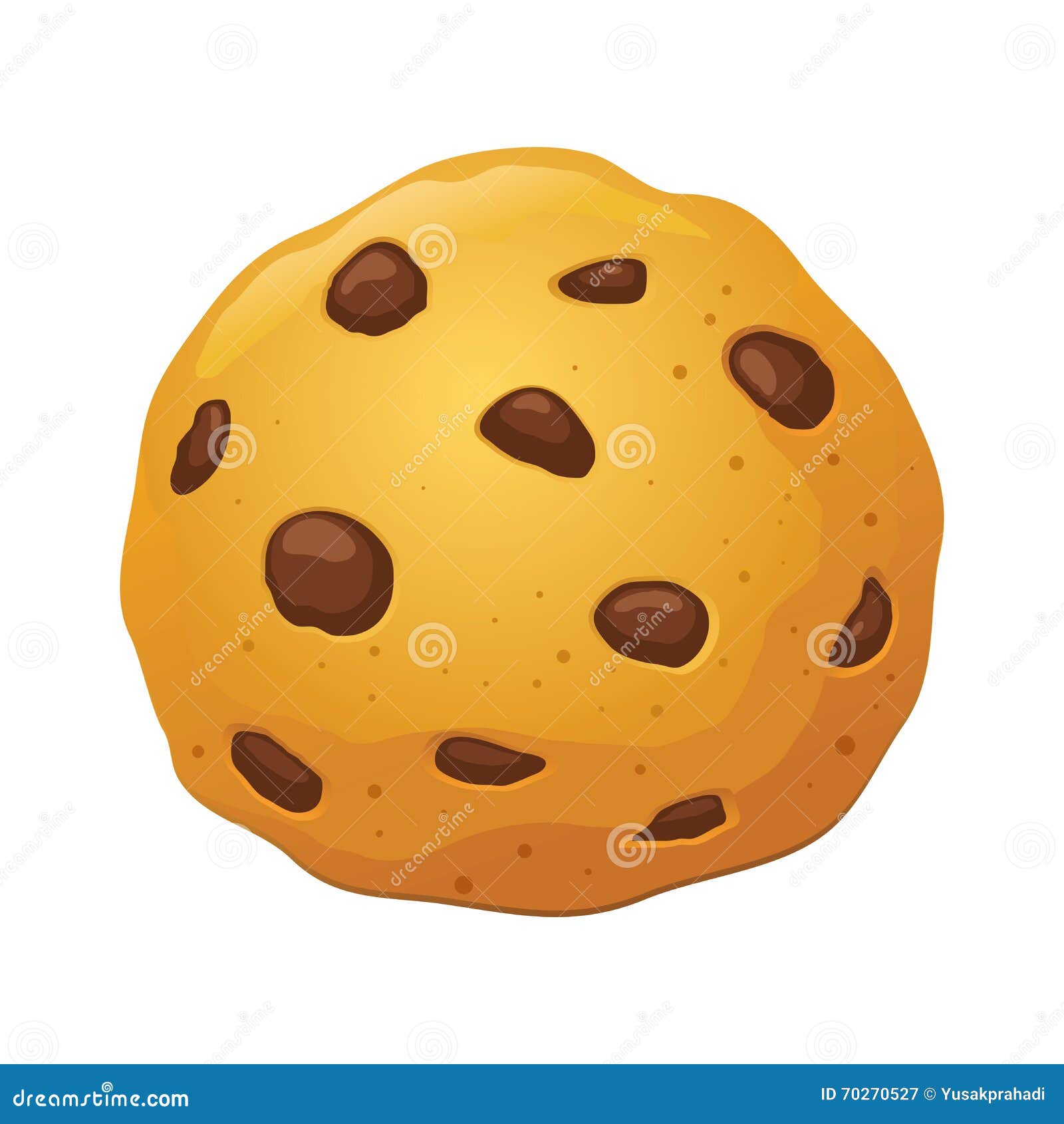 Chocolate Chip Cookies Vector Illustration Stock Vector - Illustration ...