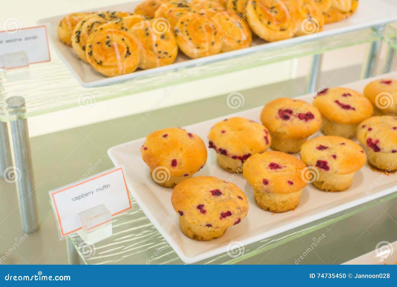 Chocolate Chip Muffins on Table in Buffet . Stock Photo - Image of ...