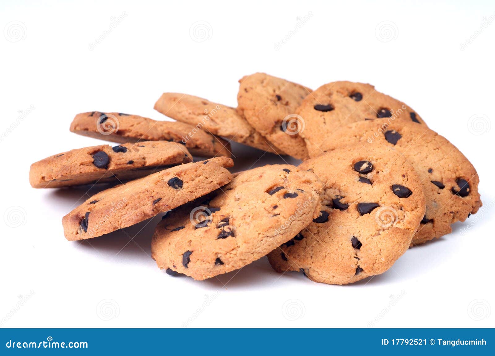 Chocolate Chips Circle Shape Stock Image - Image of obesity, freshness ...