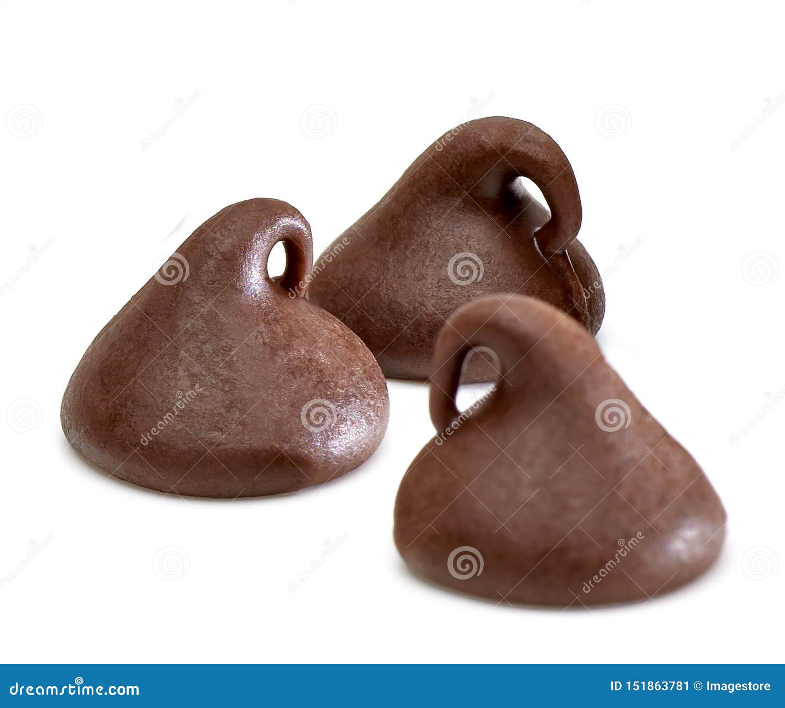 Chocolate Chips Drops or Morsels Stock Image - Image of bowl ...