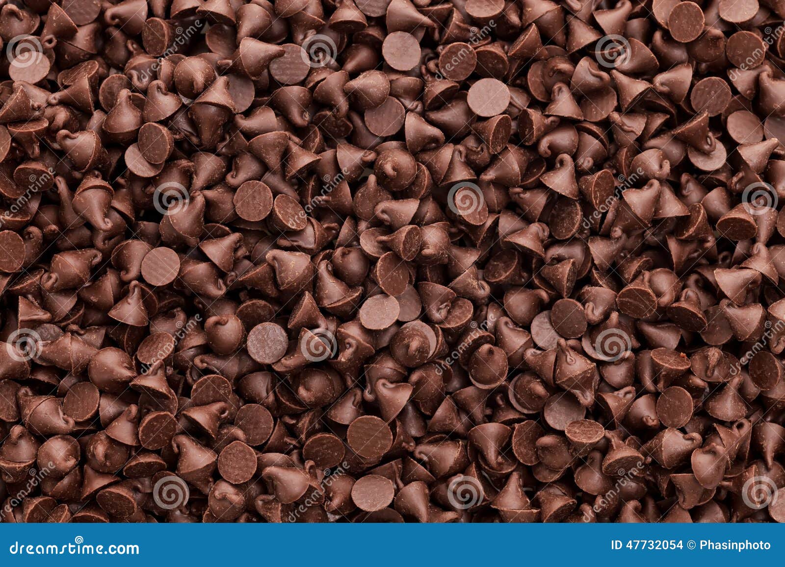 Chocolate Chips Isolate On White Border Royalty-Free Stock Photography ...
