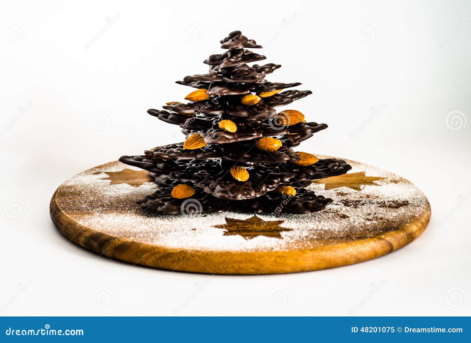 Chocolate christmas tree stock image. Image of celebration - 48201075