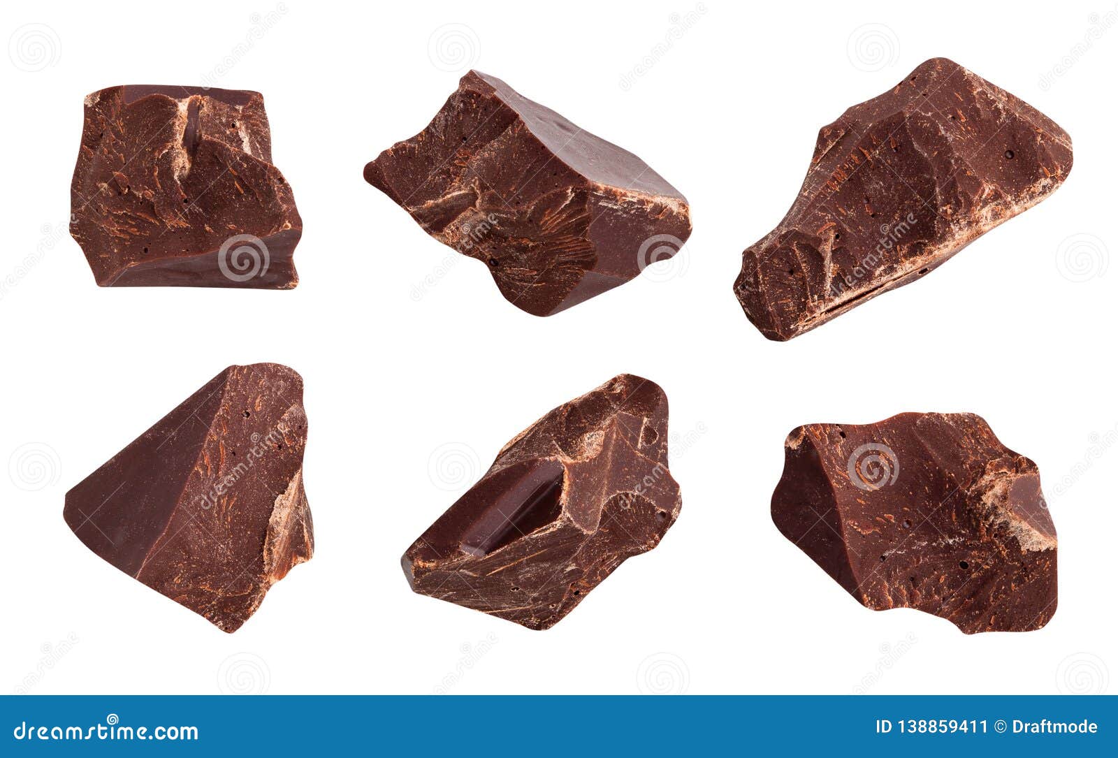 Chocolate chunks stock image. Image of tasty, sliced - 138859411