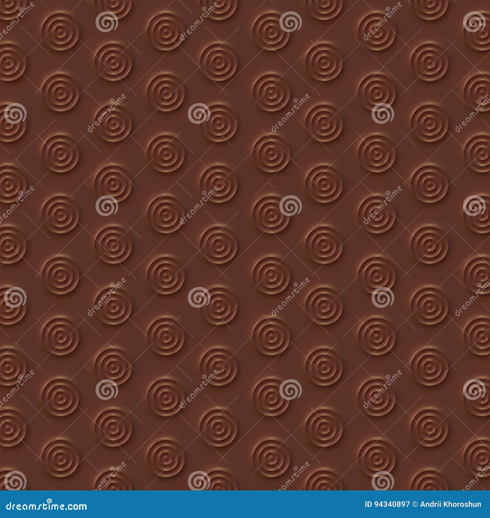 Chocolate Circles Abstract Surface Pattern. 3d Rendering Stock ...