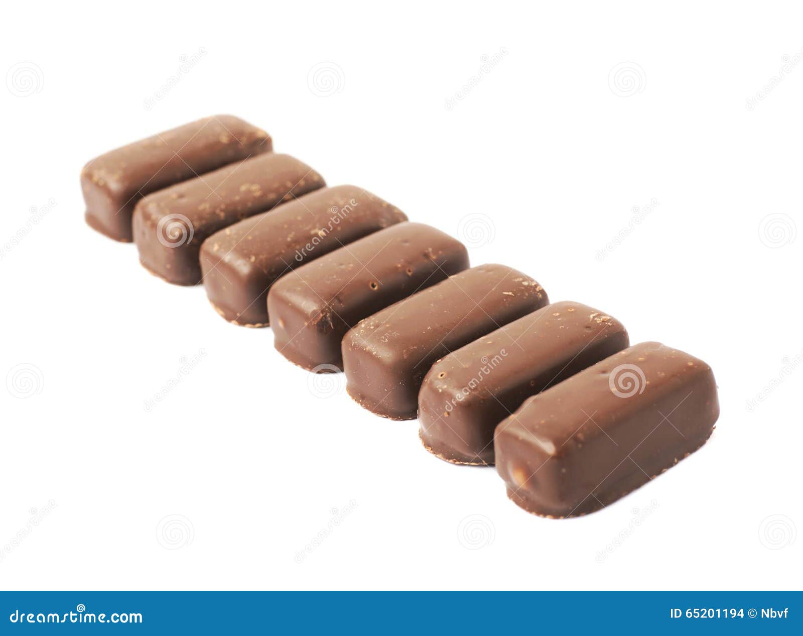 Chocolate Coated Candy Bar Isolated Stock Photo - Image of holiday ...
