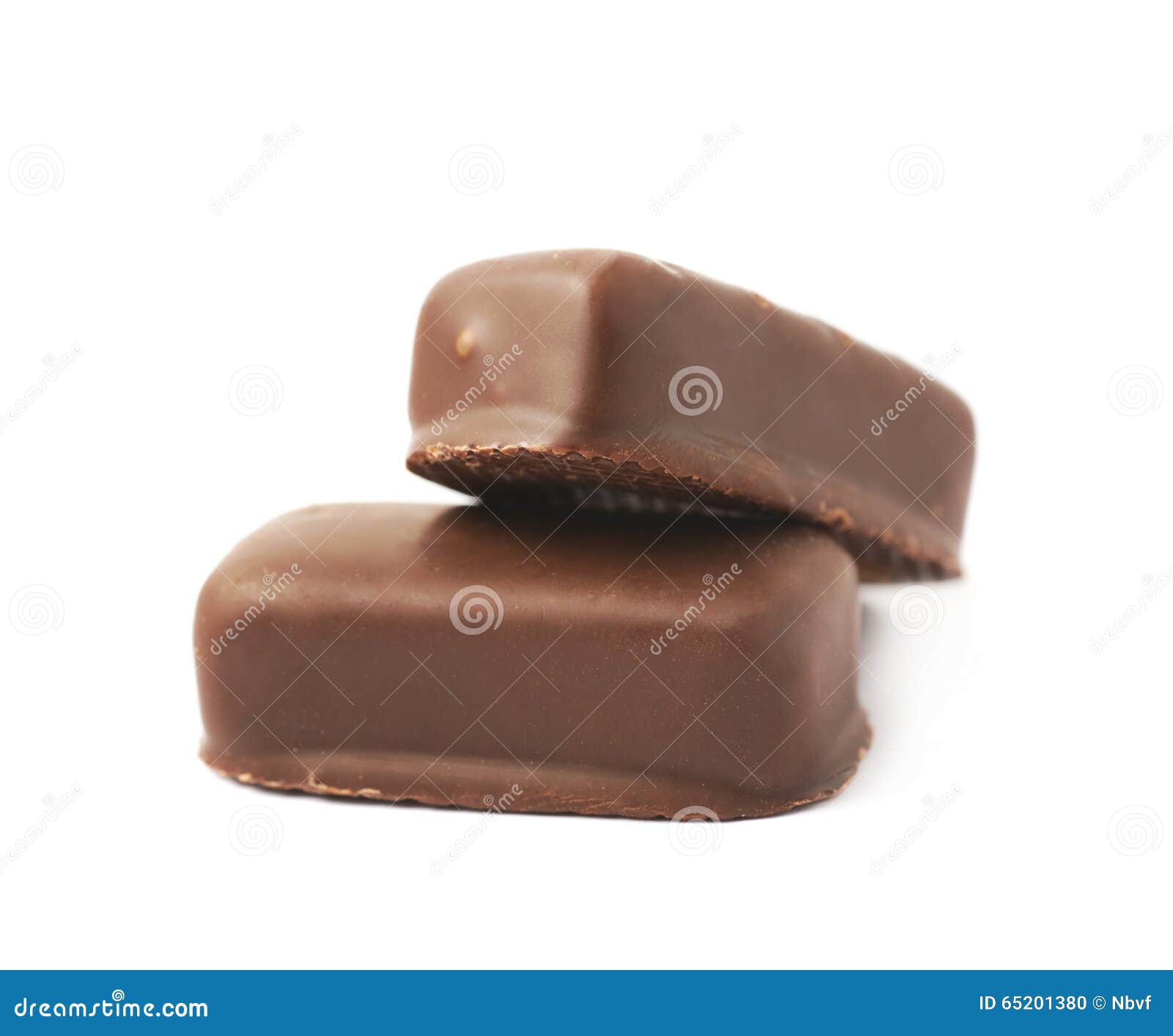 Chocolate Coated Candy Bar Isolated Stock Photo - Image of cream ...