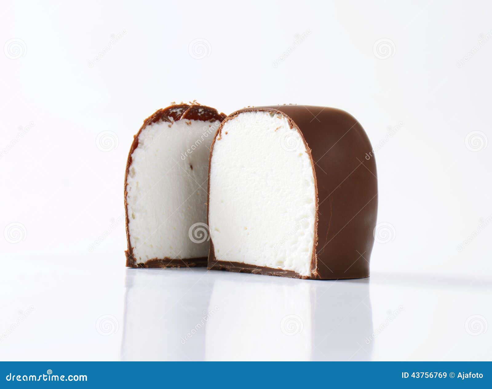 Chocolate-coated Marshmallow Treats Stock Image - Image of white, cross ...