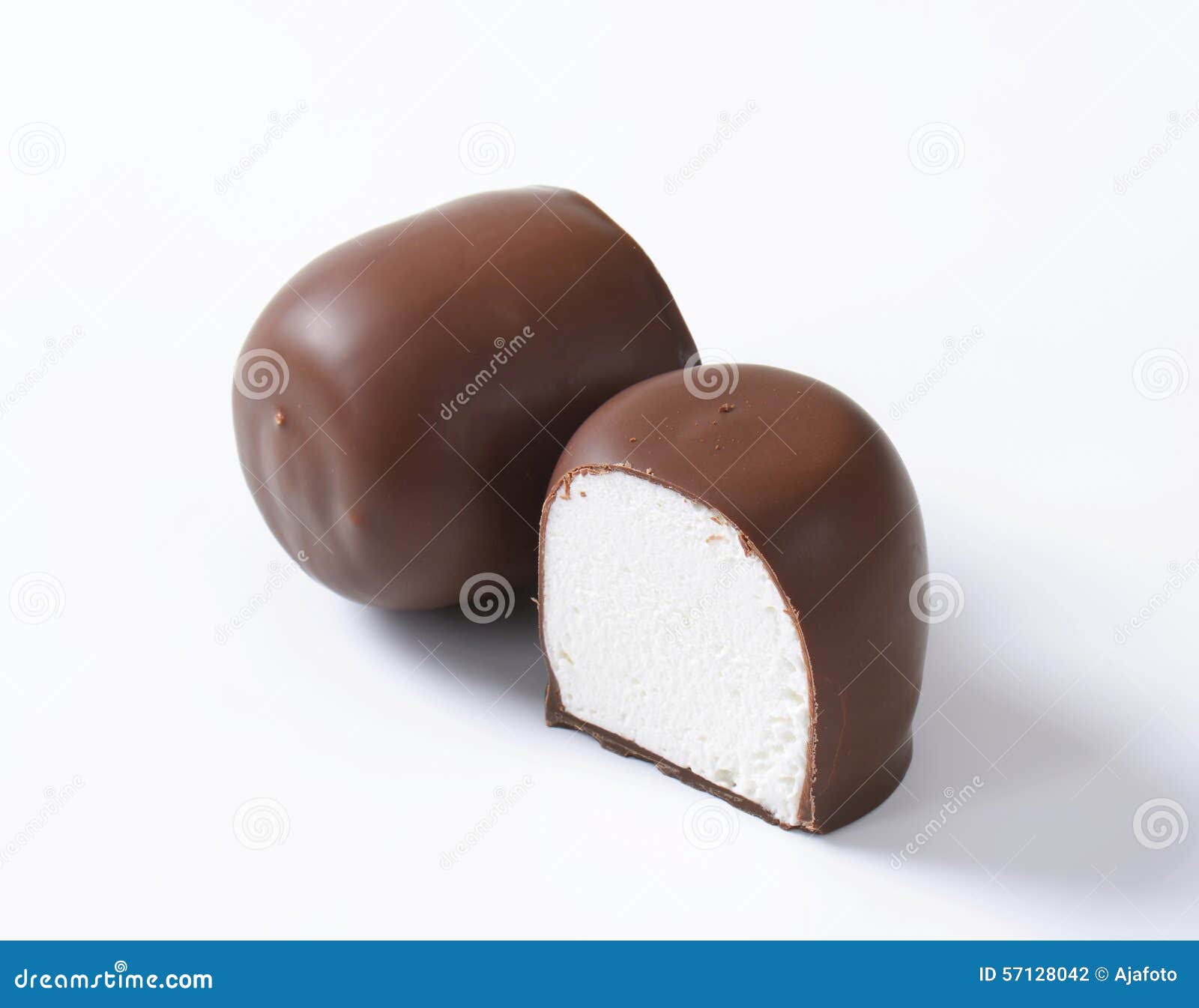 Chocolate-coated Marshmallow Treats Stock Photo - Image of ...
