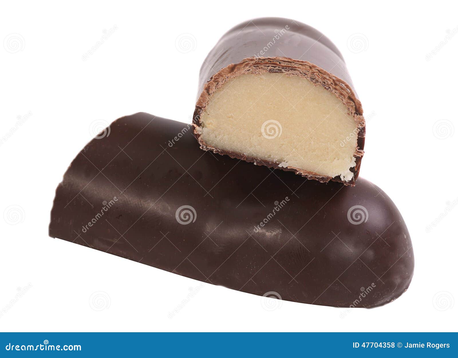 Chocolate Coated Marzipan Bar Stock Photo - Image of candy, food: 47704358