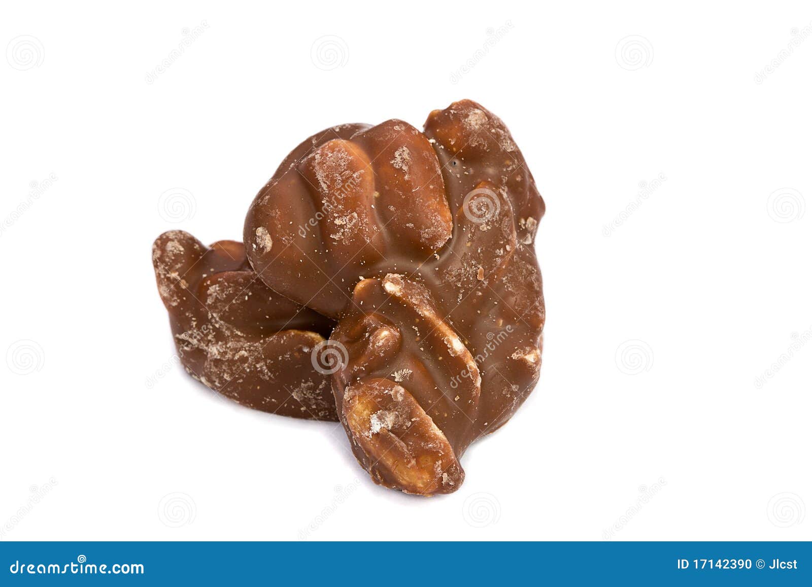 Chocolate Coated Nuts 0n White Stock Photo - Image of chocolate ...