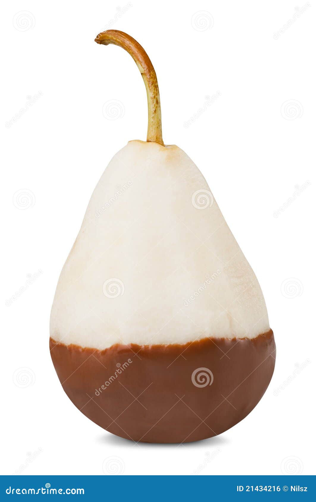 Chocolate coated pear stock photo. Image of chocolate - 21434216
