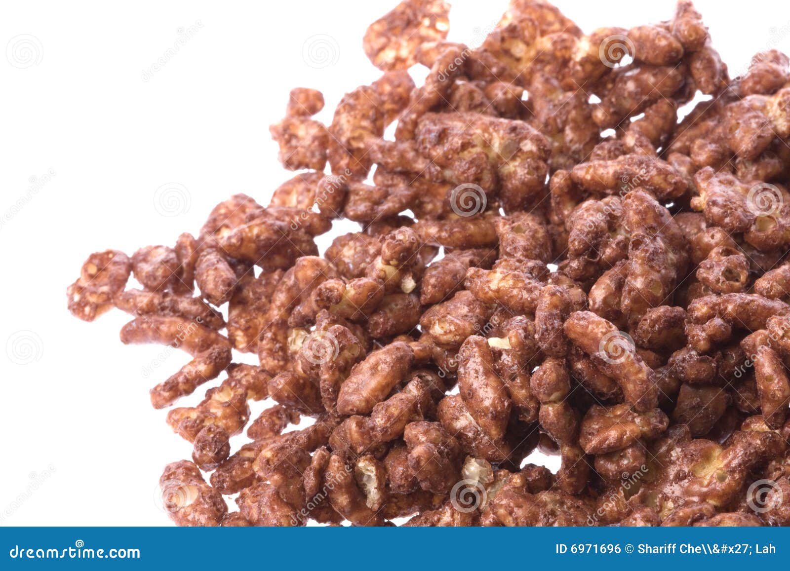Chocolate Coated Rice Cereal Stock Photo - Image of macro, coat: 6971696