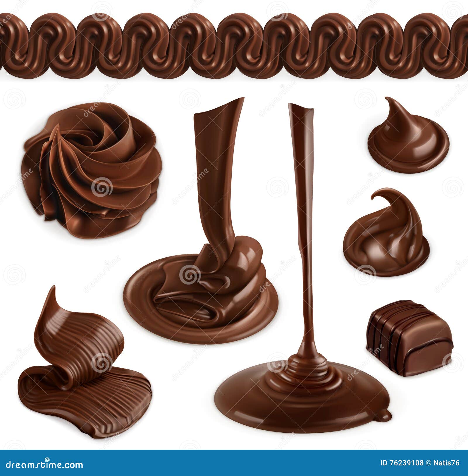 Chocolate Bar, Cocoa Butter, Pastry Sweets With Splashing And Whirl ...