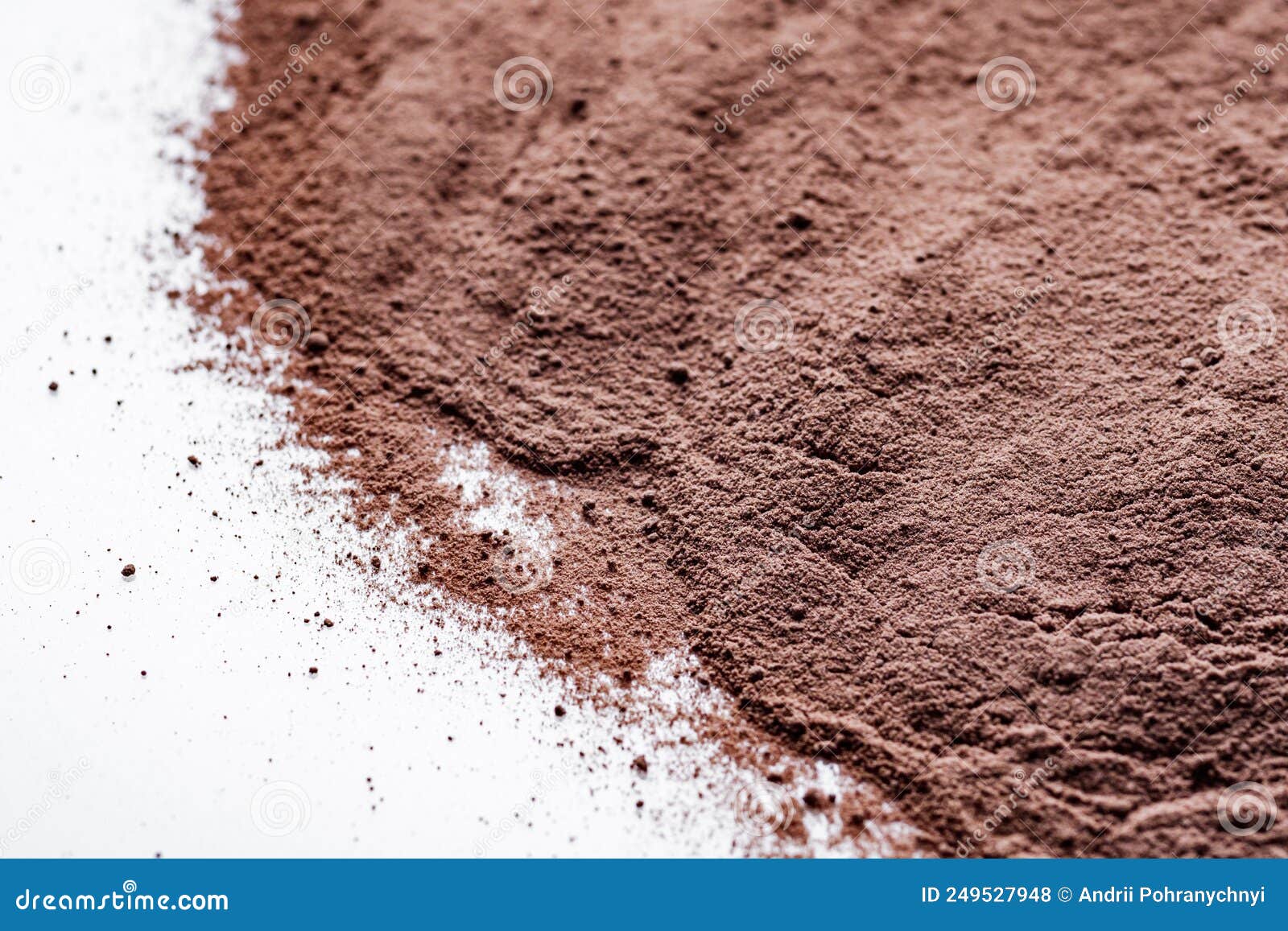 Chocolate Cocoa Milk Powder on a White Background Stock Photo - Image ...