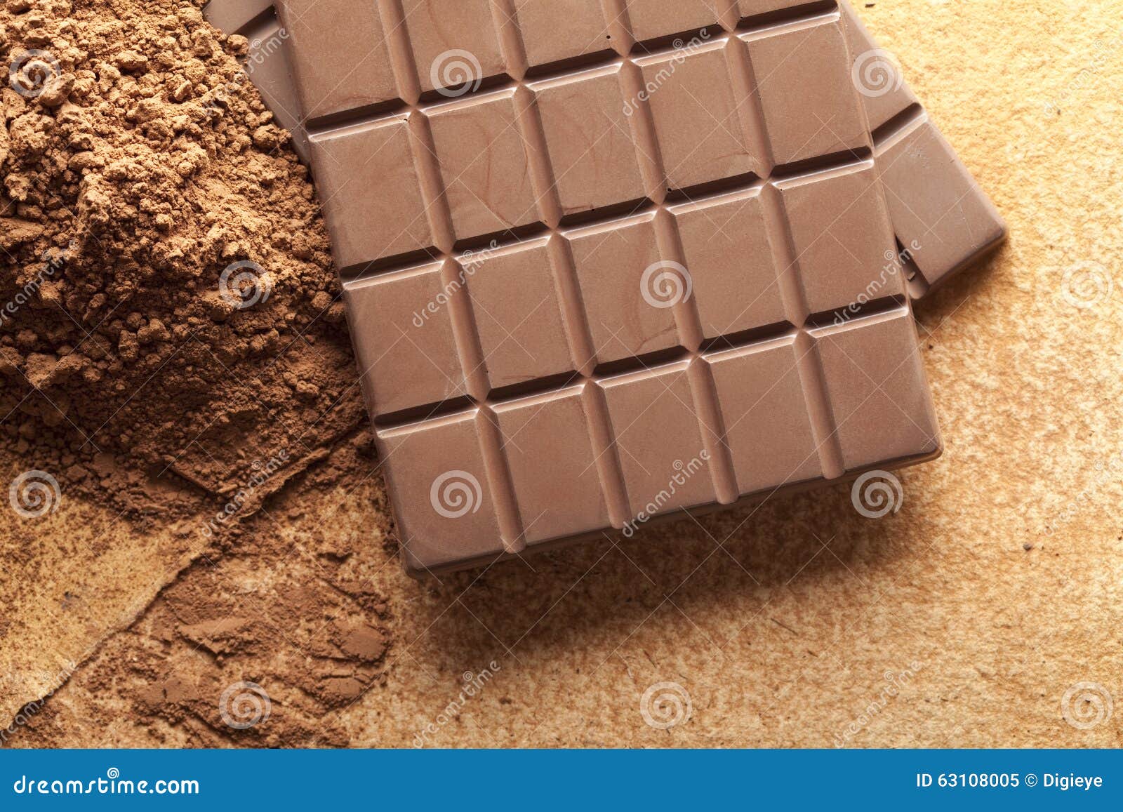 Chocolate and Cocoa on Paper Sheet Stock Image - Image of handmade ...