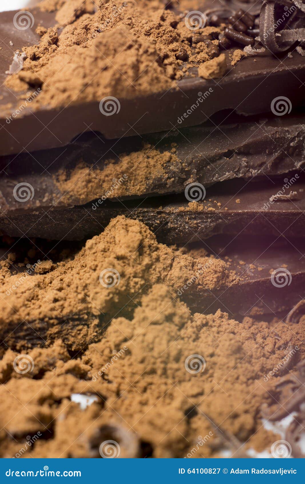 Chocolate and cocoa stock image. Image of close, closeup - 64100827