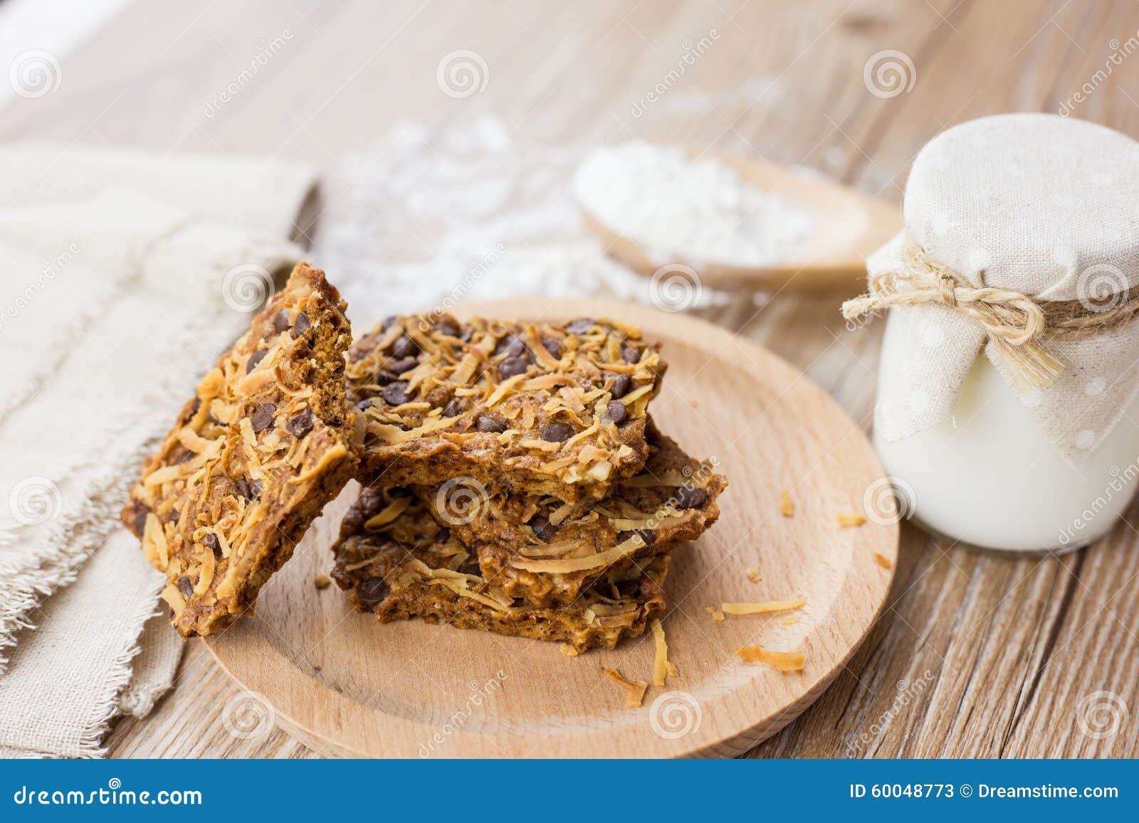 Chocolate & Coconut Handmade Cookies Stock Image - Image of handmade ...