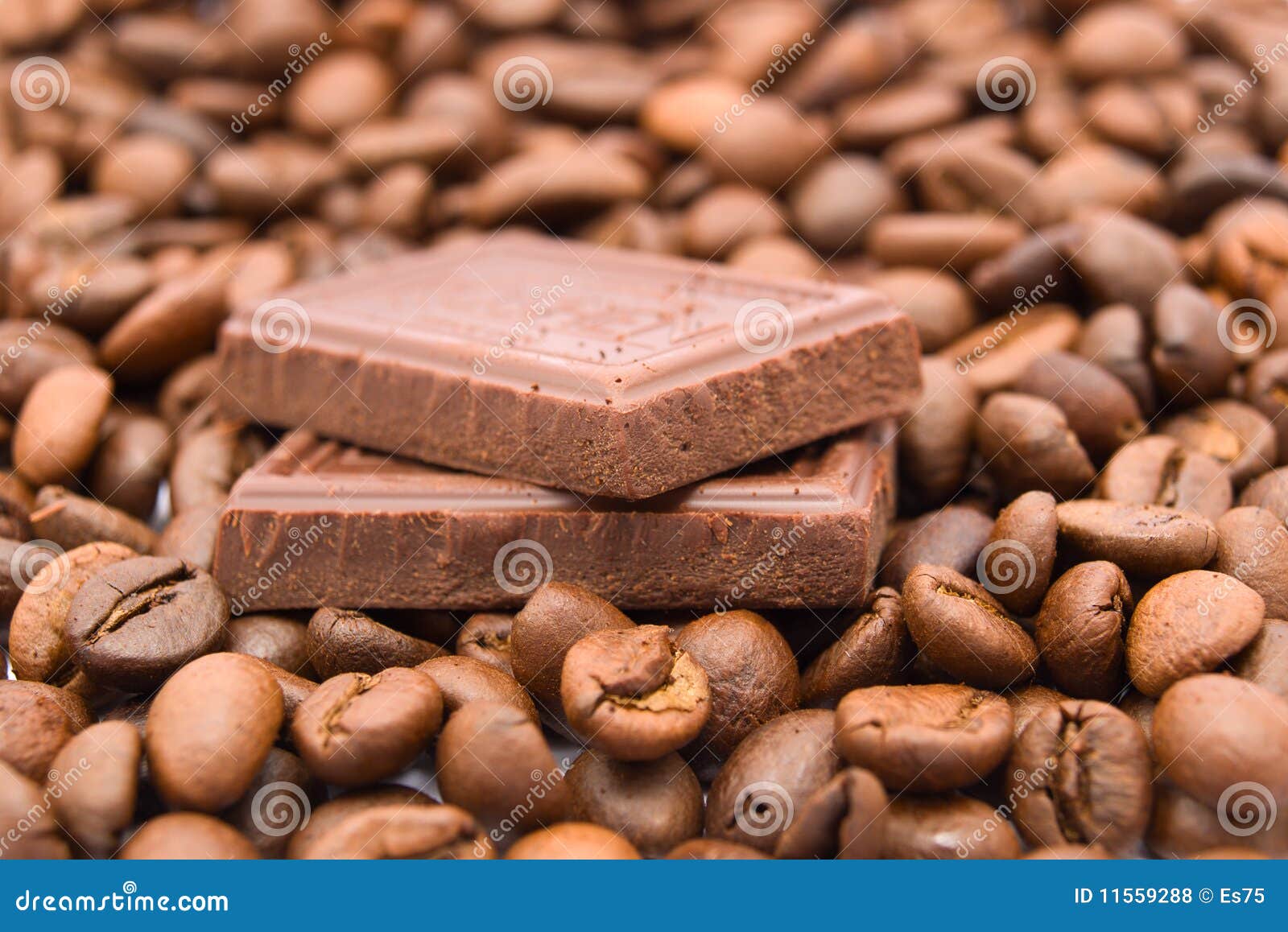 Chocolate with Coffee Beans Stock Photo - Image of gourmet, morning ...