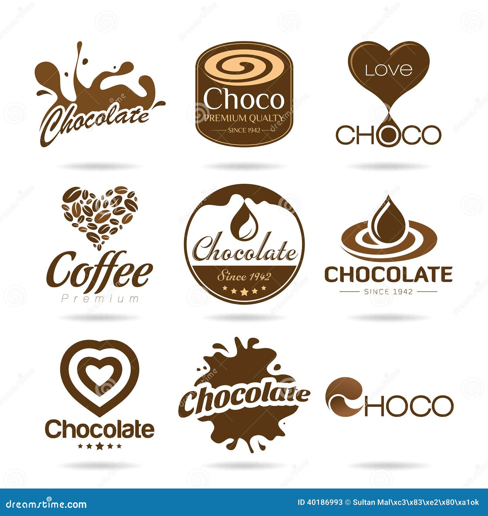 Chocolate and Coffee Icon Design - Sticker Stock Vector - Illustration ...