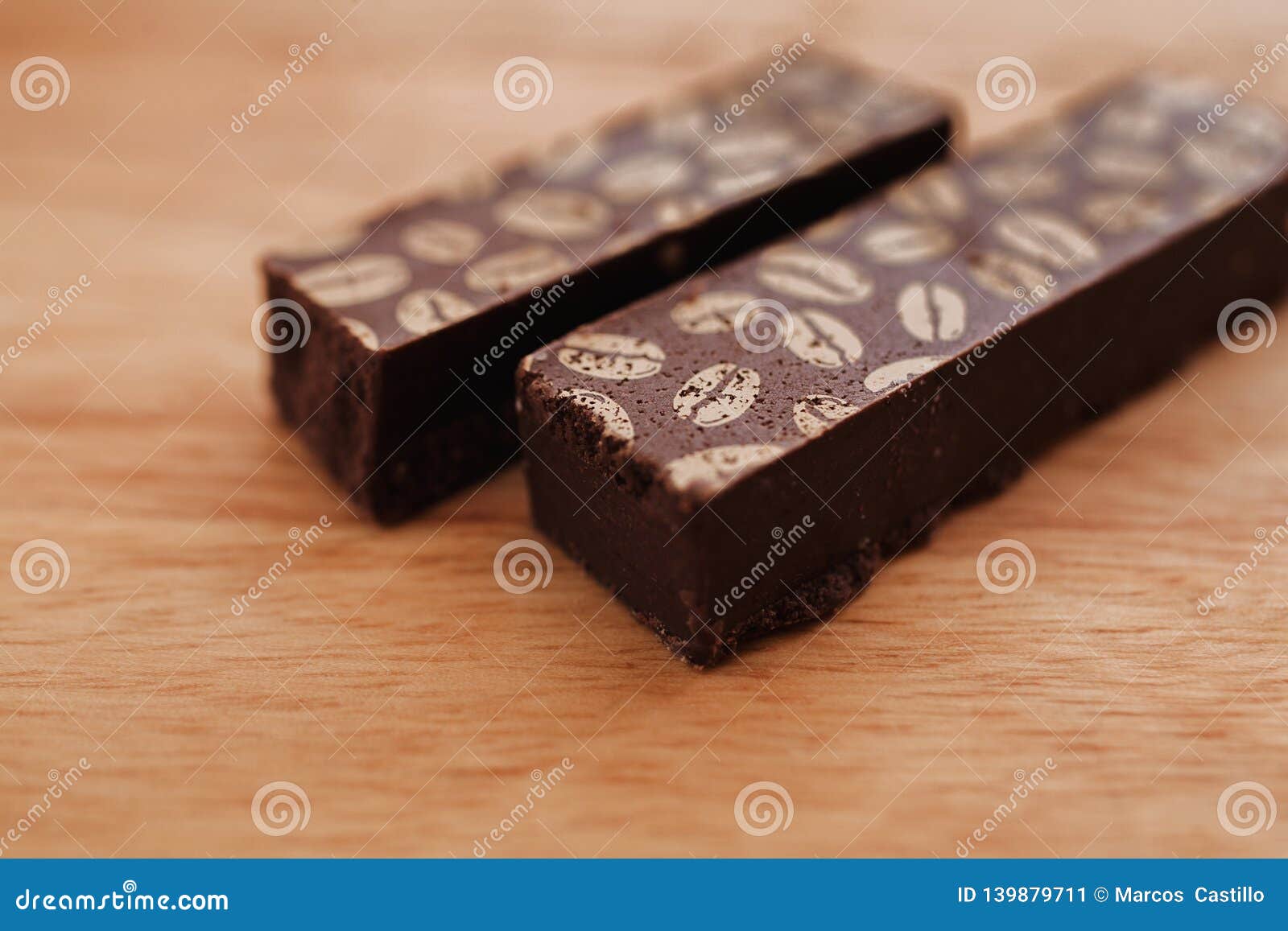 Chocolate and Coffee Turron Made in Spain Traditional Food Stock Image ...