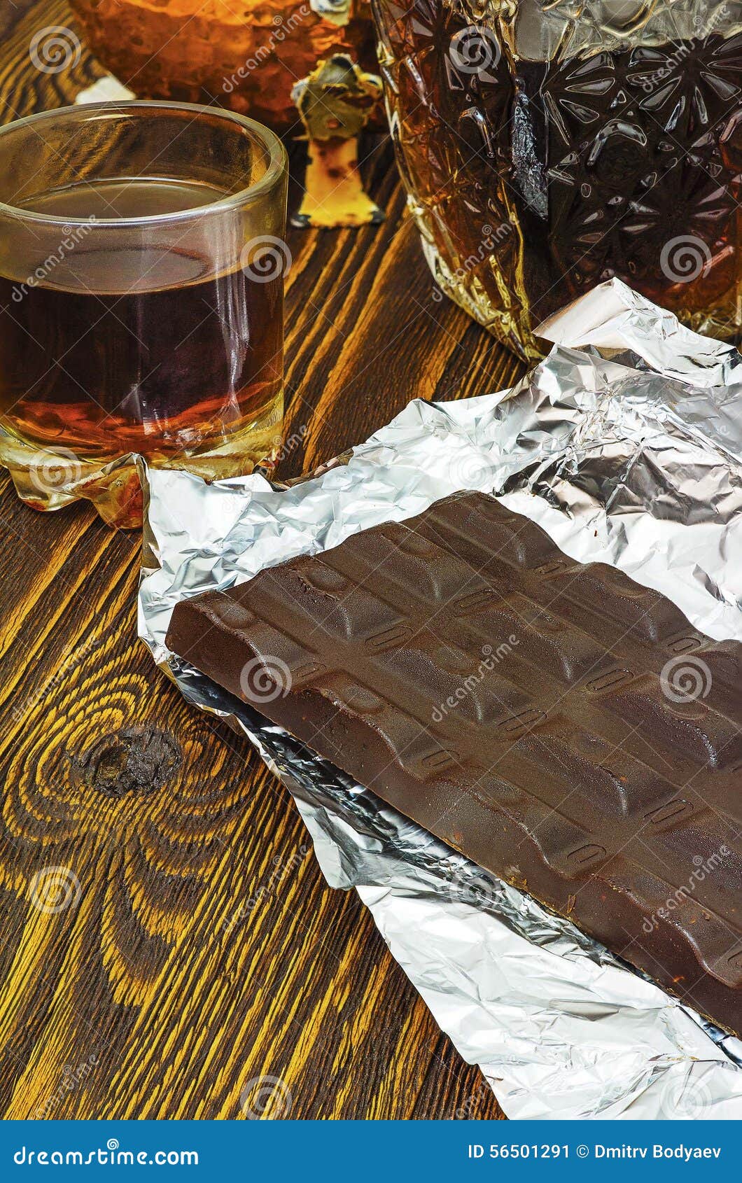 Chocolate and cognac stock image. Image of colored, chocolate - 56501291