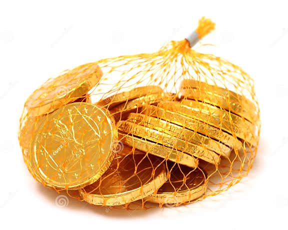Chocolate Coins stock photo. Image of decorative, bright - 18322738