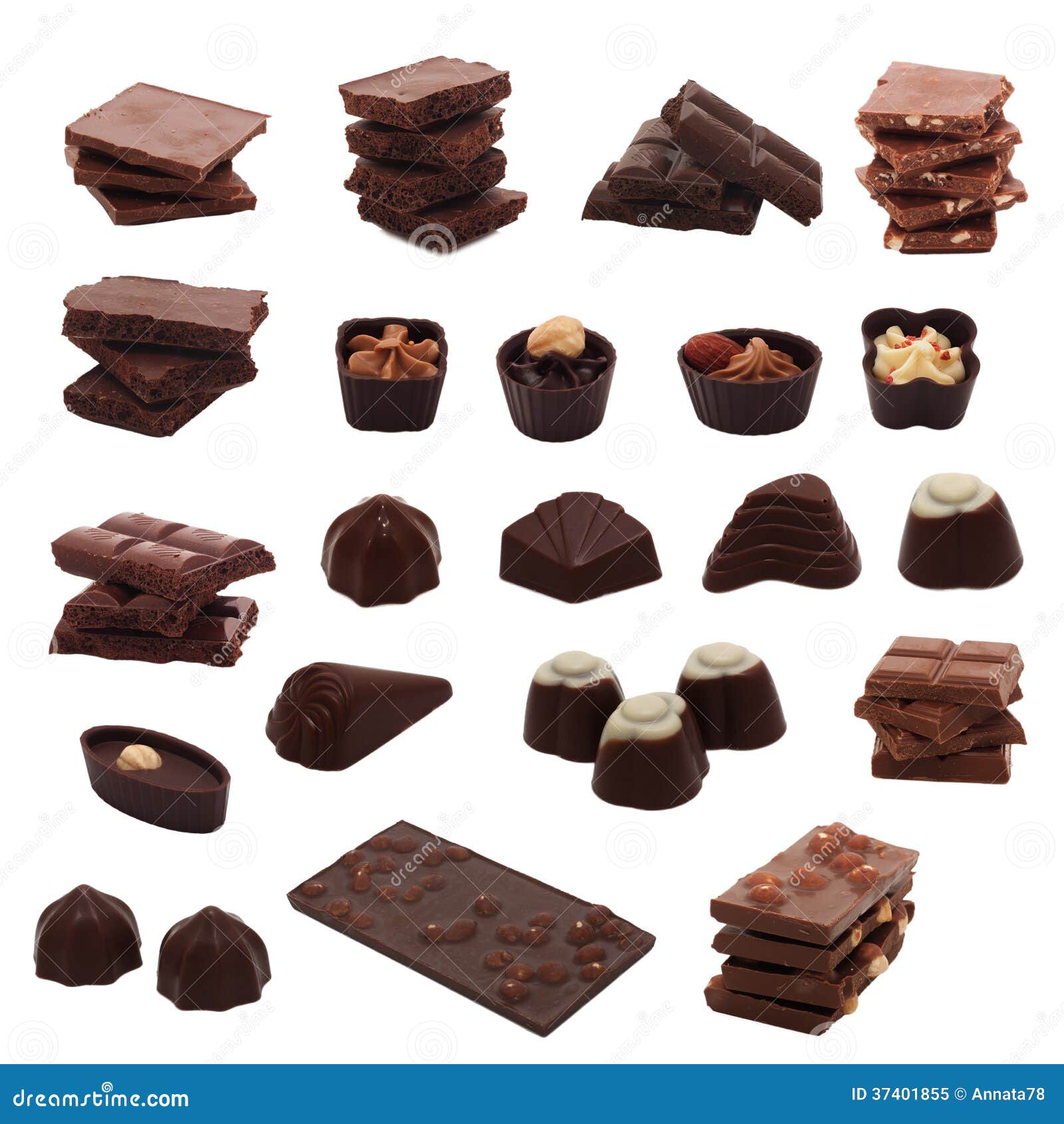 Chocolate collage stock image. Image of candy, assorted - 37401855