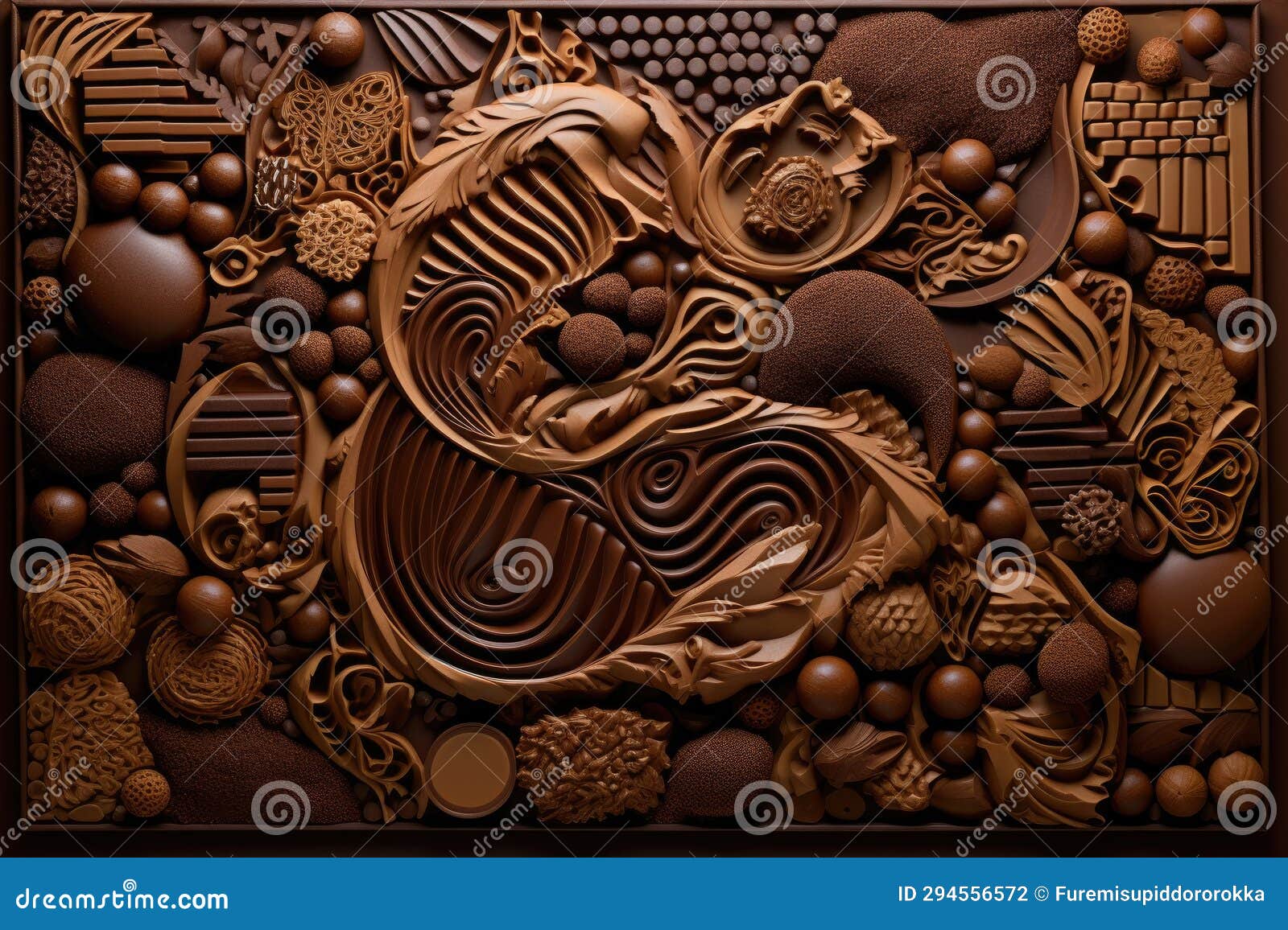 Chocolate Collage Using Chocolate Textures and Sweets Stock ...