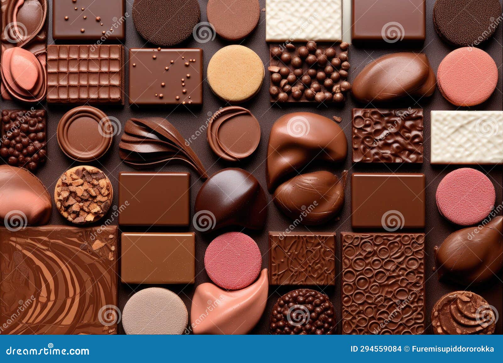 Chocolate Collage Using Chocolate Textures and Sweets Stock ...