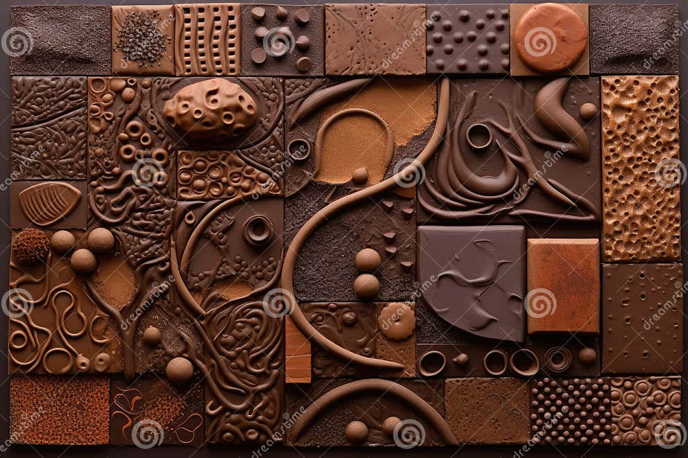 Chocolate Collage Using Chocolate Textures and Sweets Stock ...