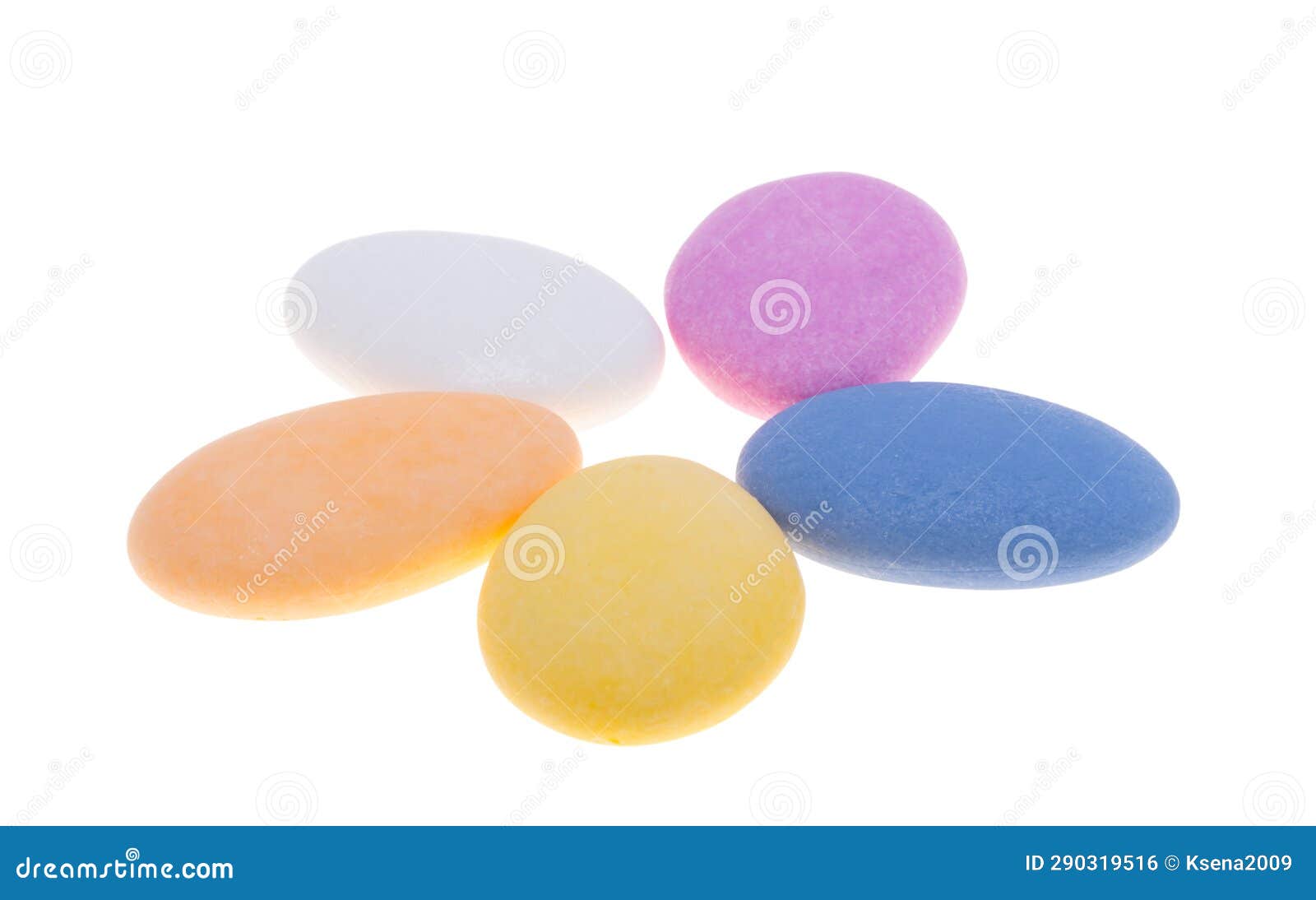 Chocolate in Colored Glaze Isolated Stock Photo - Image of sugar, shell ...