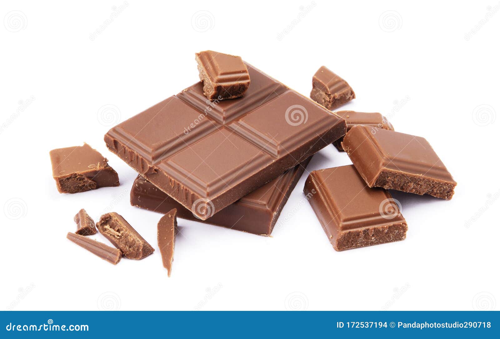 Chocolate Composition Isolated on White Stock Photo - Image of cocoa ...