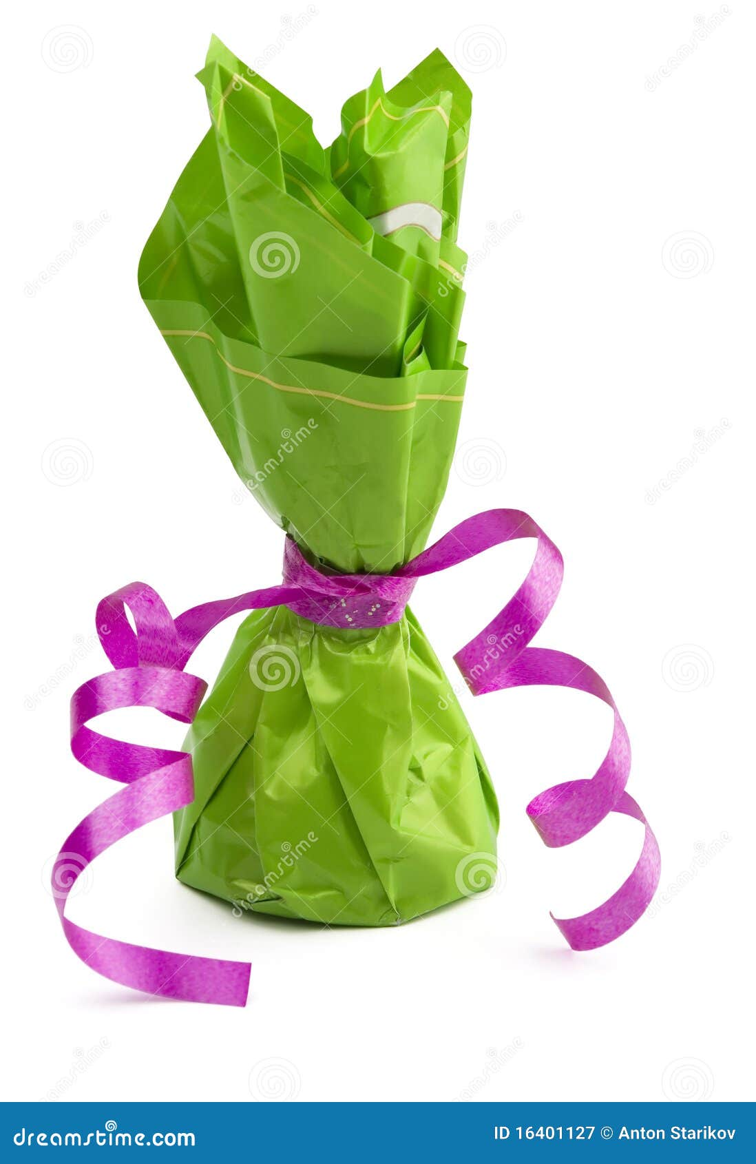 Chocolate Cone Candy Wrapped in Green Stock Image - Image of decoration ...