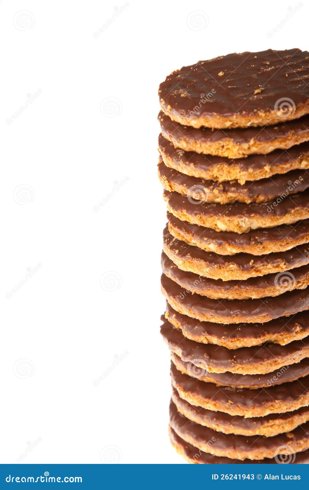 Chocolate Cookie Stack stock image. Image of crumbs, diet - 26241943