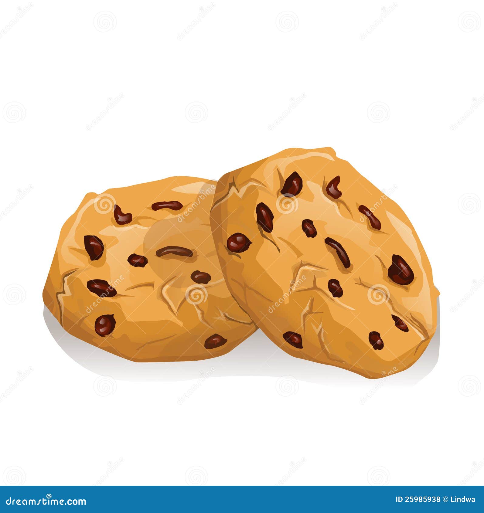 Chocolate Cookies Pattern. Cartoon Seamless Texture Of Sweet Bakery ...