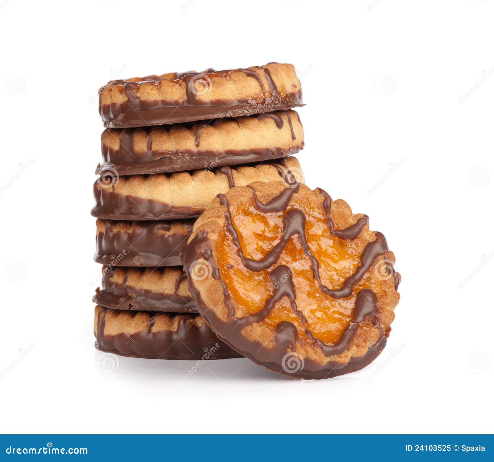 Chocolate Cookies with Jam Closeup Stock Image - Image of jelly ...