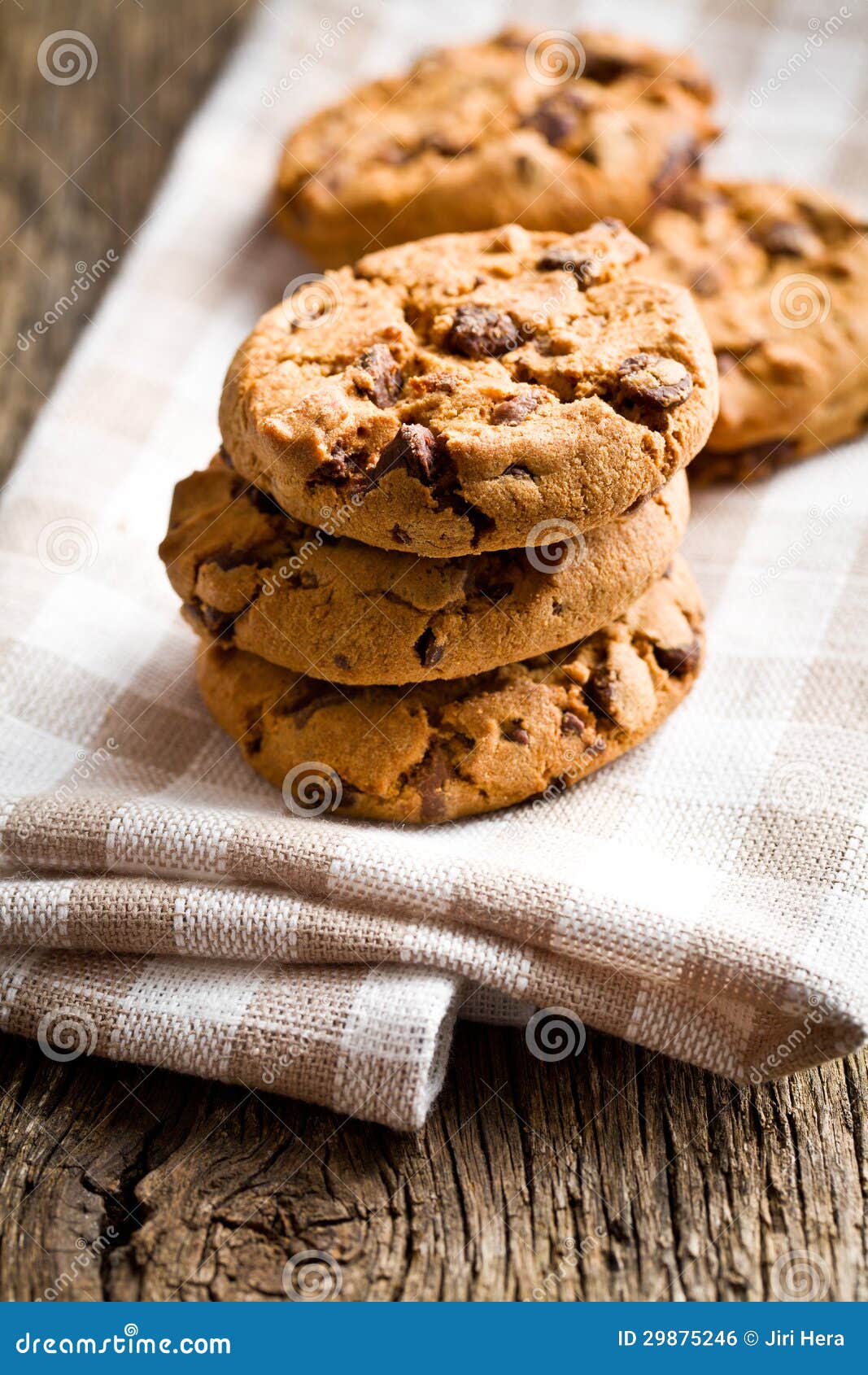 Chocolate Cookies on Kitchen Table Stock Photo - Image of chocolate ...