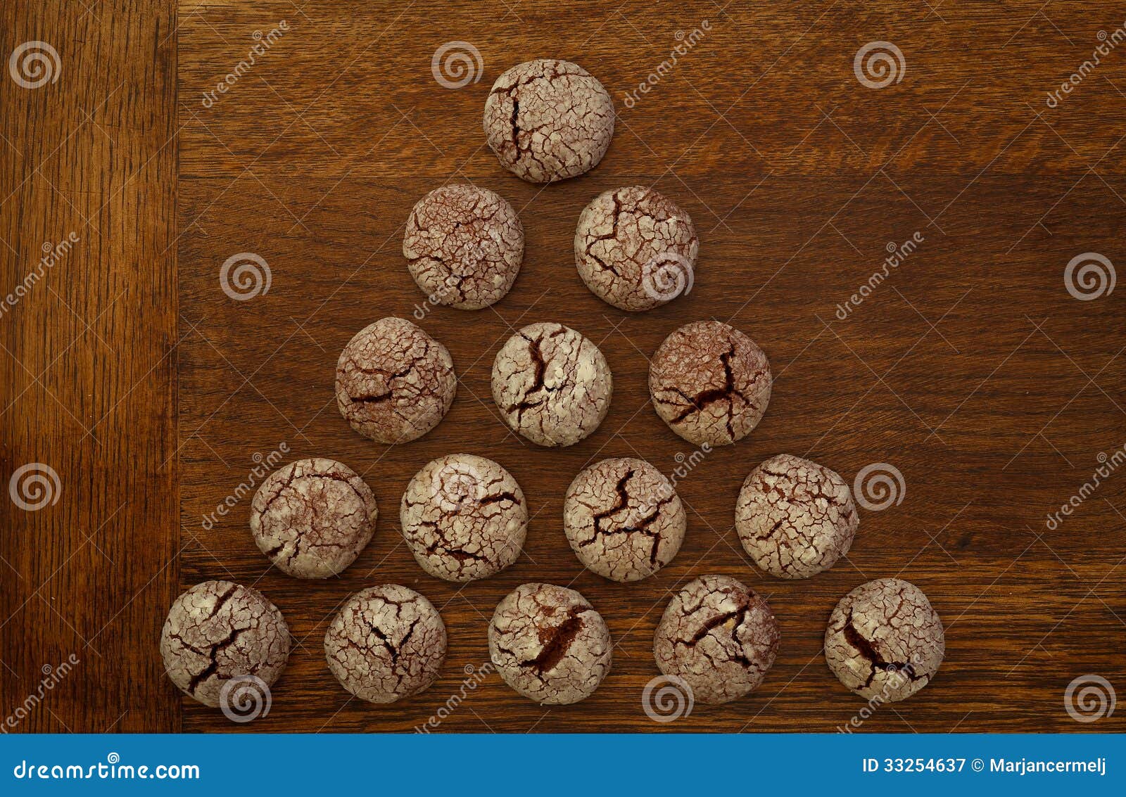 Chocolate Cookies Triangle stock image. Image of holidays - 33254637